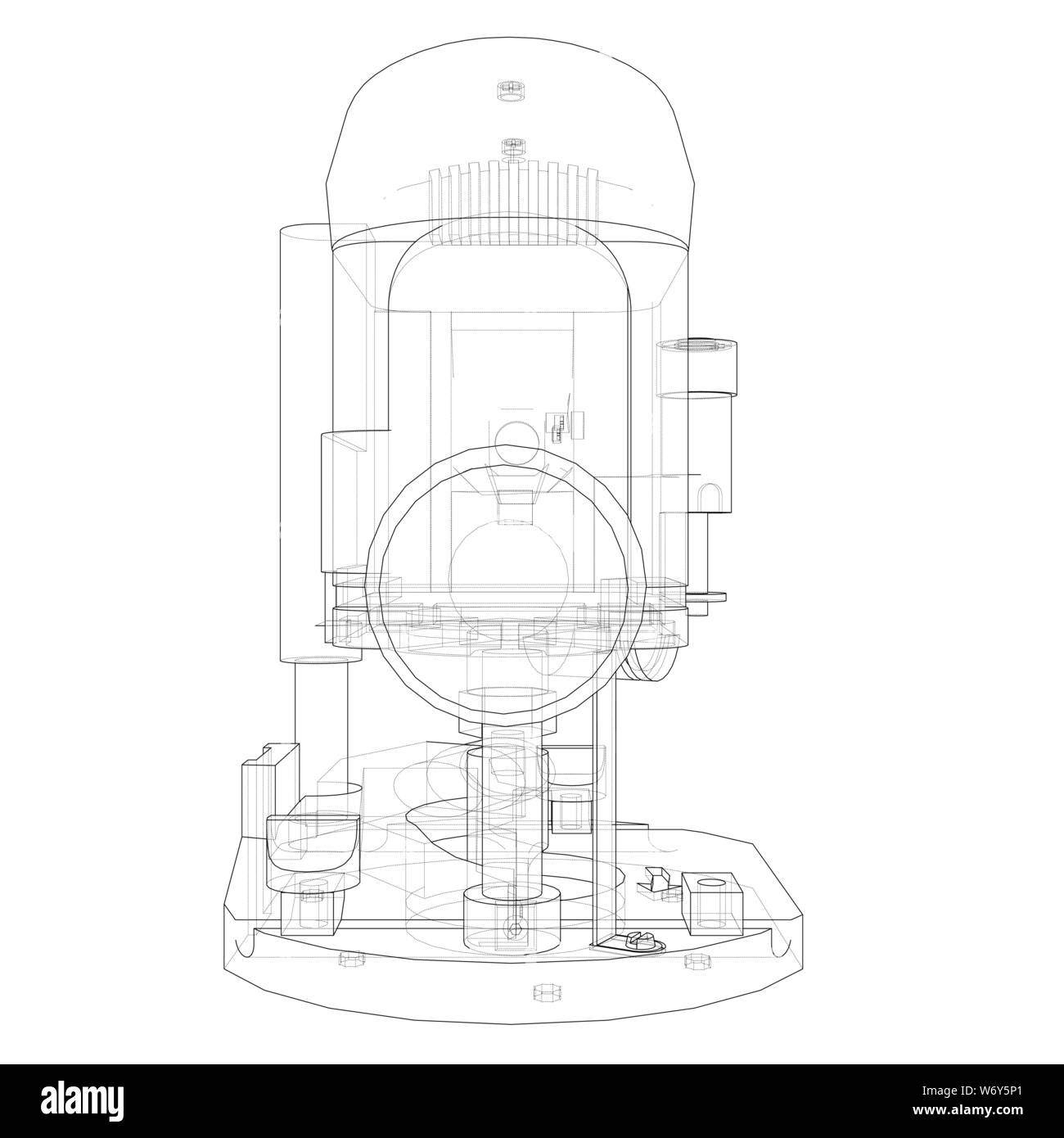 Outline milling machine. Vector Stock Vector Image & Art - Alamy