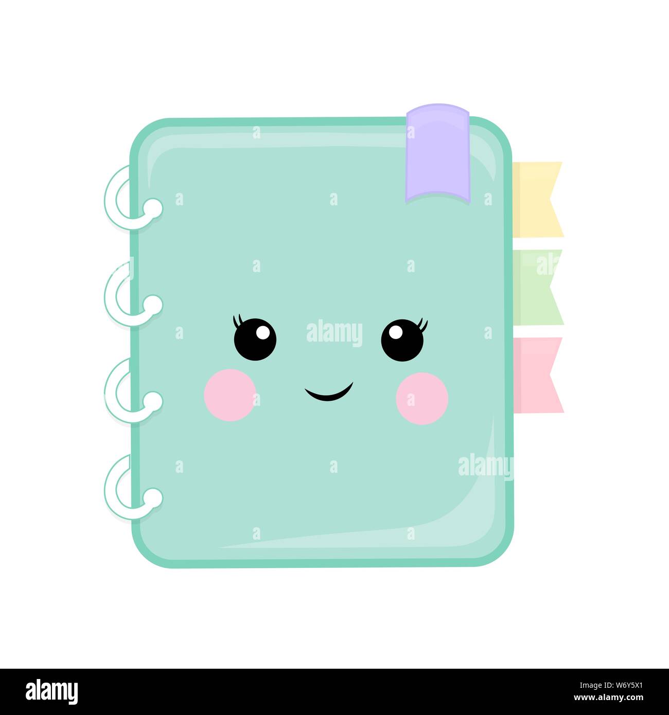 Girl diary isolated on white background. Cute vector illustration of a ...