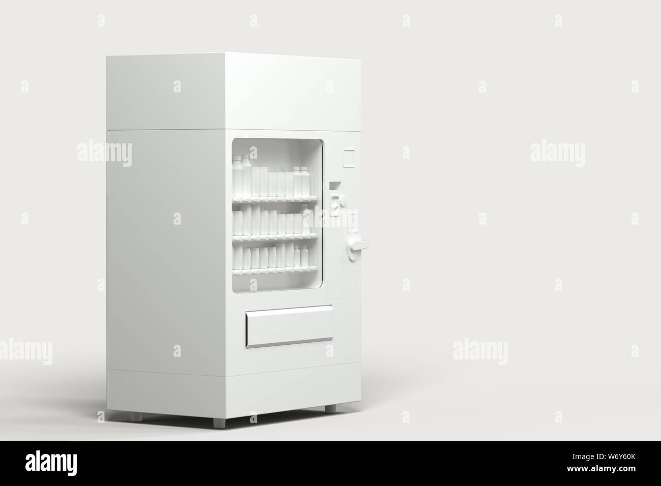 The white model of vending machine with white background, 3d rendering. Computer digital drawing ...