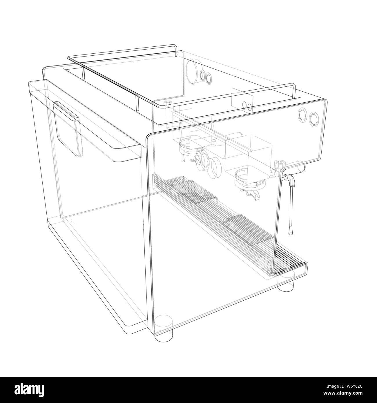 Outline coffee machine. Vector Stock Vector Image & Art - Alamy