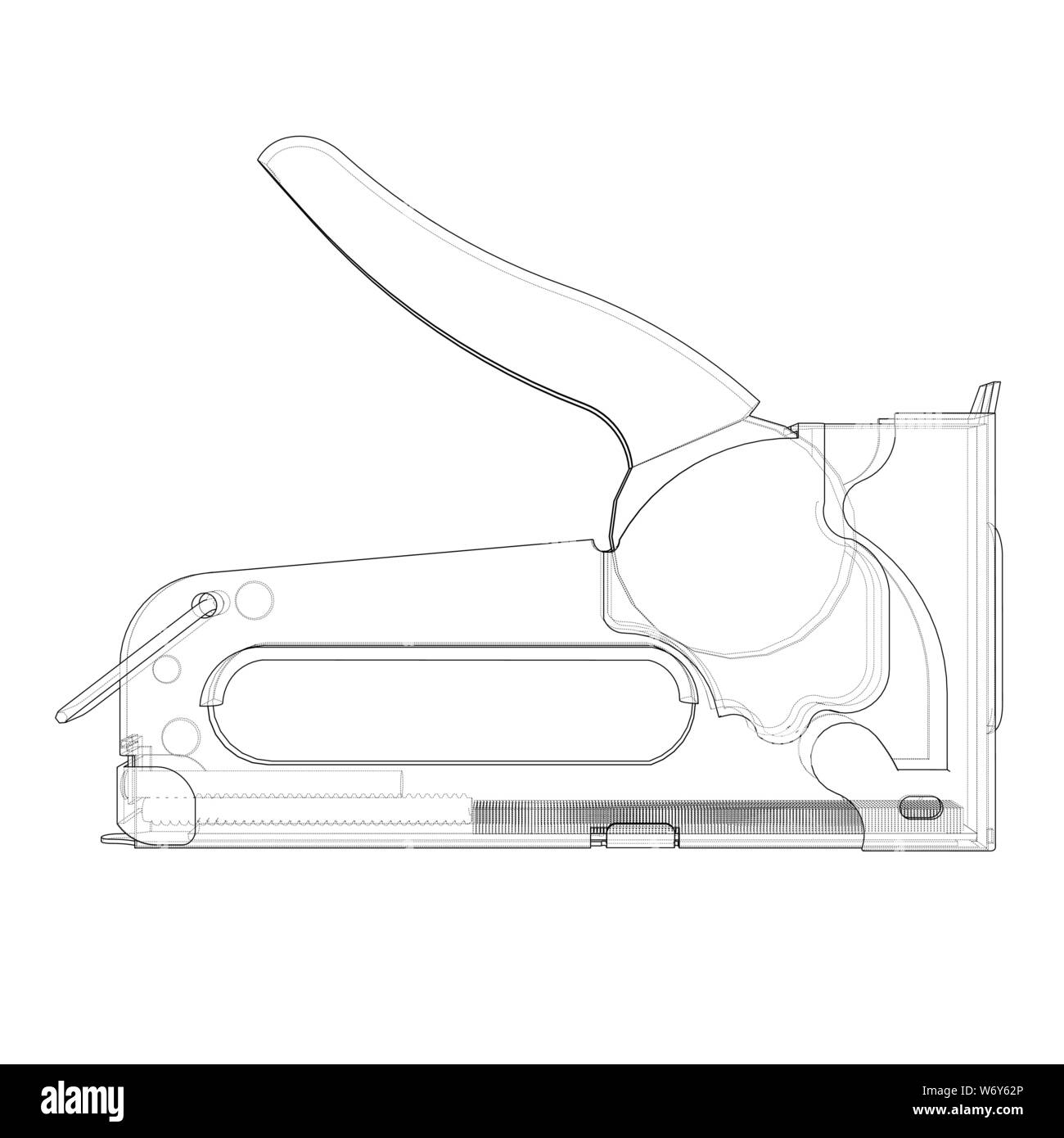 Outline construction stapler. Vector Stock Vector Image & Art - Alamy