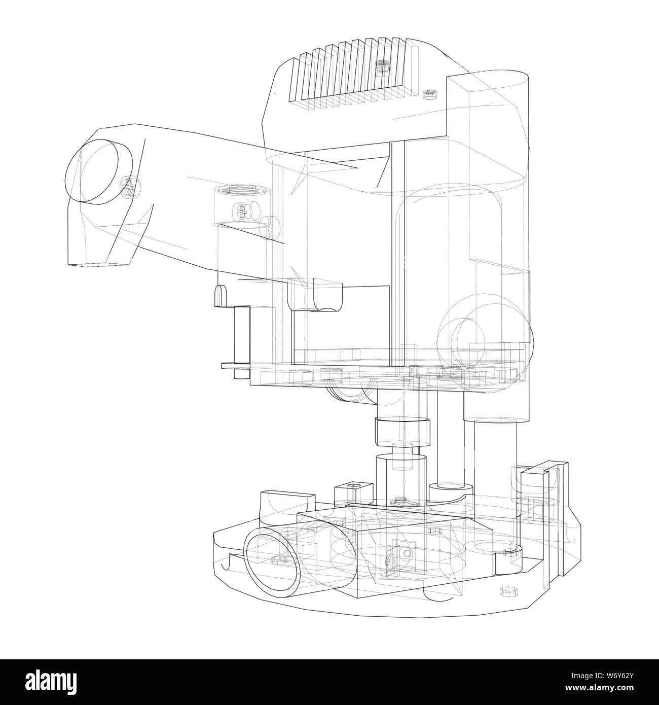 Outline milling machine. Vector Stock Vector Image & Art - Alamy
