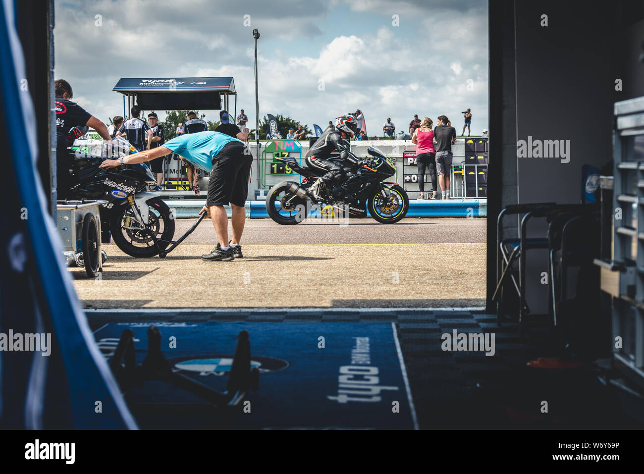 BSB British Super Bike Championships Motorbike Racing Thruxton Circuit ...