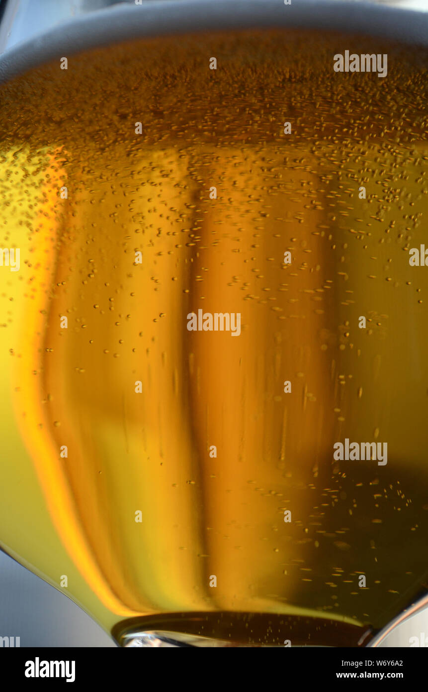 BREW HOUSE: A close up of a cold glass of beer with condensation water ...