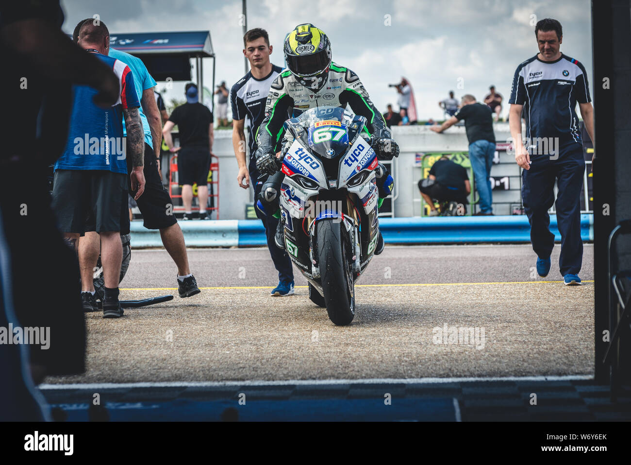 BSB British Super Bike Championships Motorbike Racing Thruxton Circuit ...