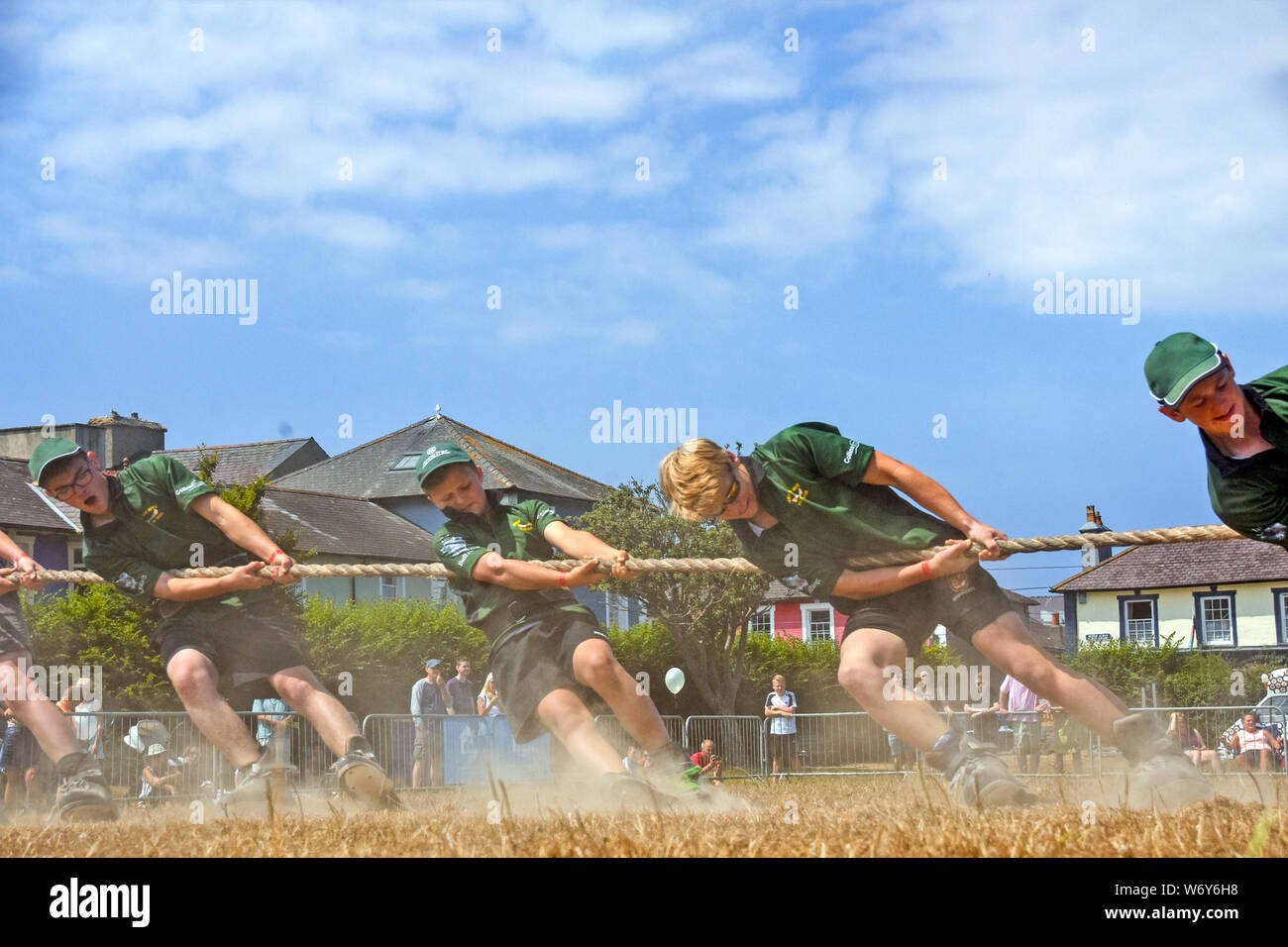 Tug of war,rope pulling,a sport that pits two teams against each other ...