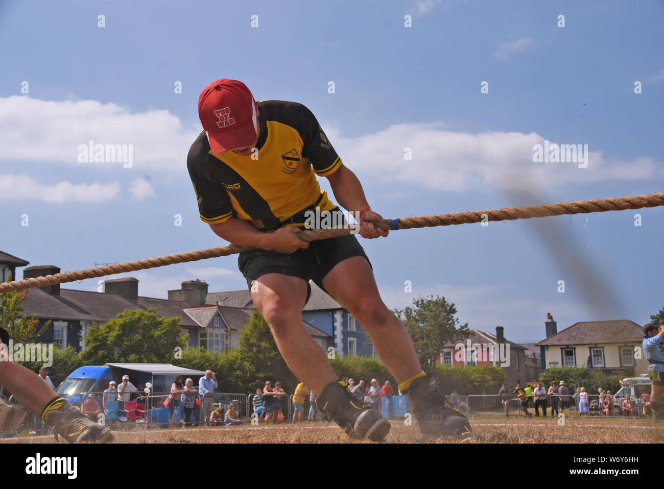 Tug of war,rope pulling,a sport that pits two teams against each other ...
