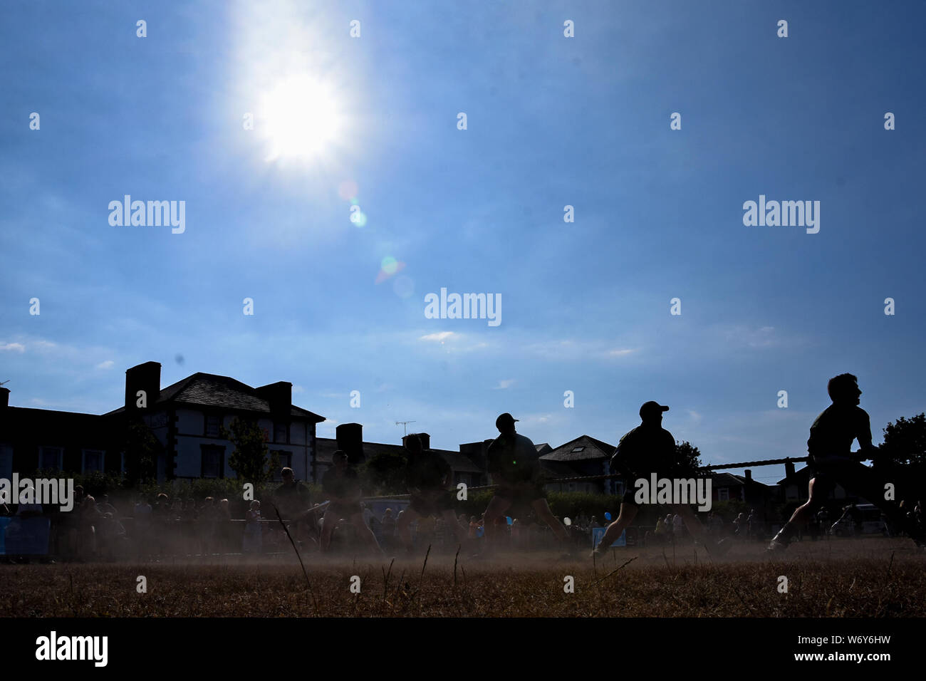 Tug of war,rope pulling,a sport that pits two teams against each other ...