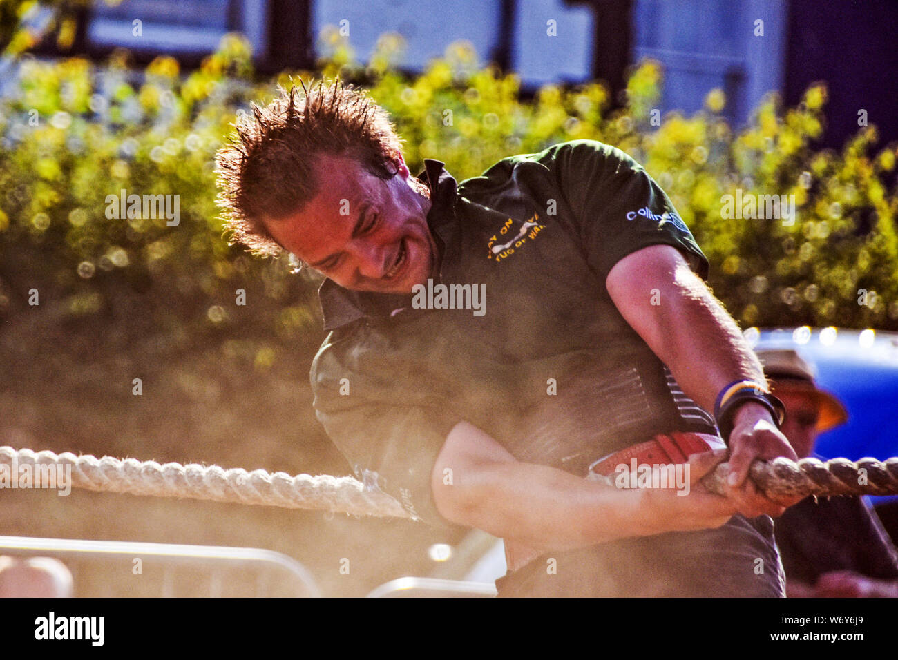 Tug of war,rope pulling,a sport that pits two teams against each other ...