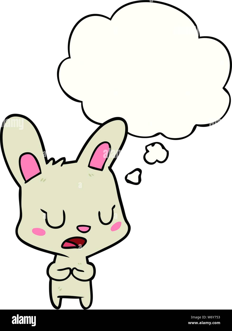 Cartoon illustration rabbit talking hi-res stock photography and images ...