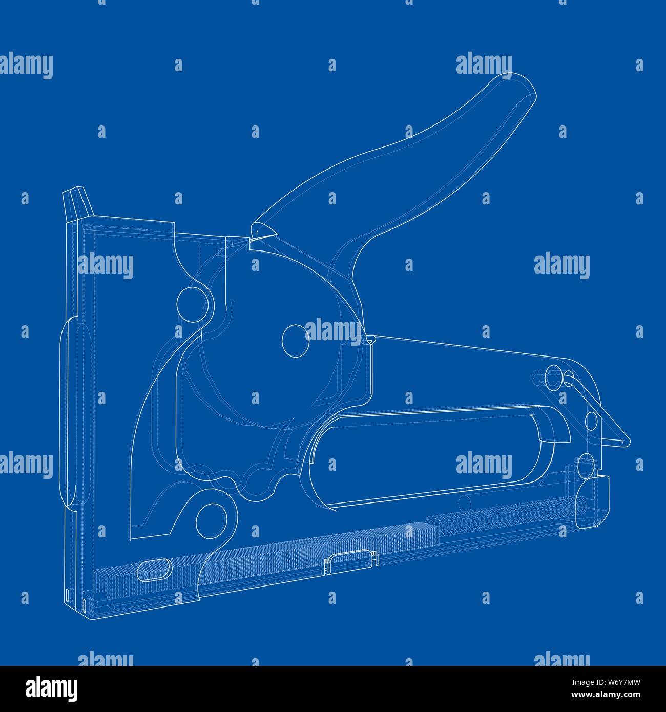 Outline construction stapler. Vector Stock Vector Image & Art - Alamy