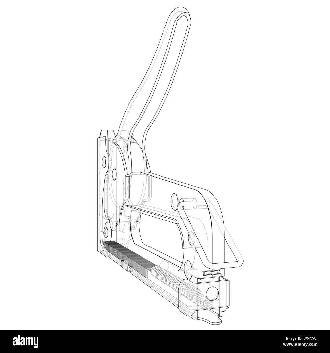 Outline construction stapler. Vector Stock Vector Image & Art - Alamy
