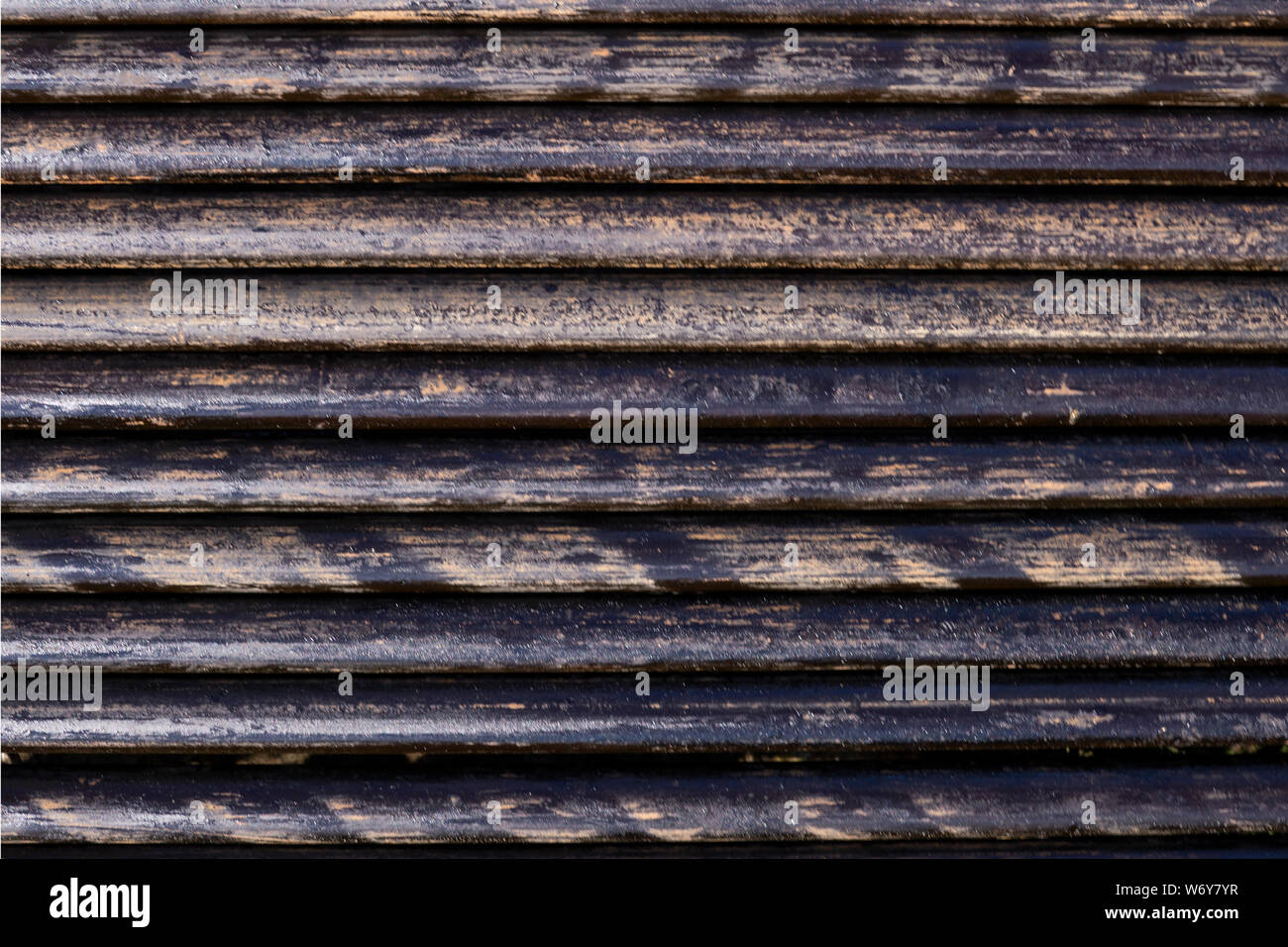 Oil Drill pipe. Rusty drill pipes were drilled in the well section ...