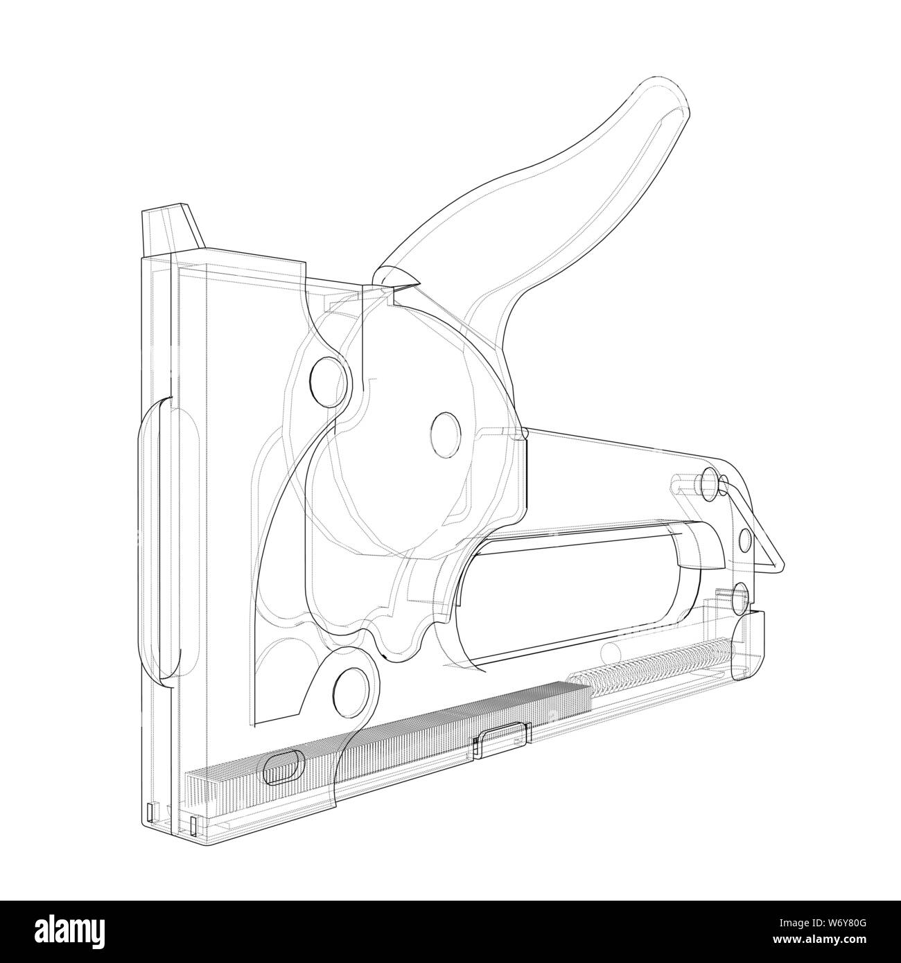 Outline construction stapler. Vector Stock Vector Image & Art - Alamy