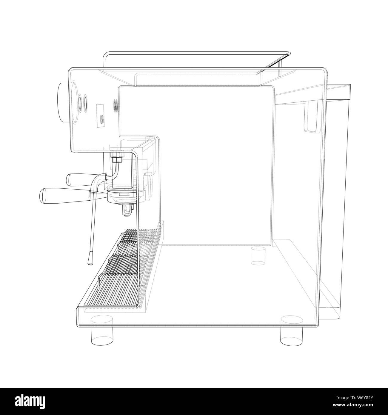 Outline coffee machine. Vector Stock Vector Image & Art - Alamy