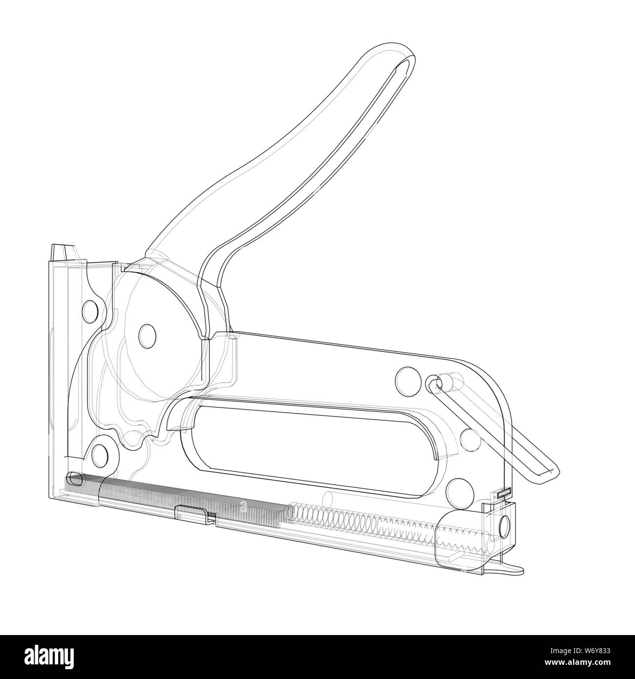 Outline construction stapler. Vector Stock Vector Image & Art - Alamy
