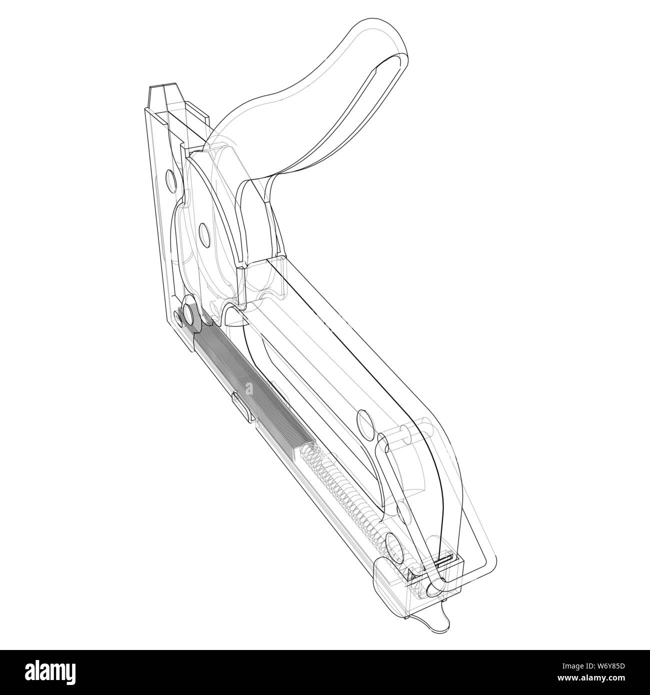 Outline construction stapler. Vector Stock Vector Image & Art - Alamy