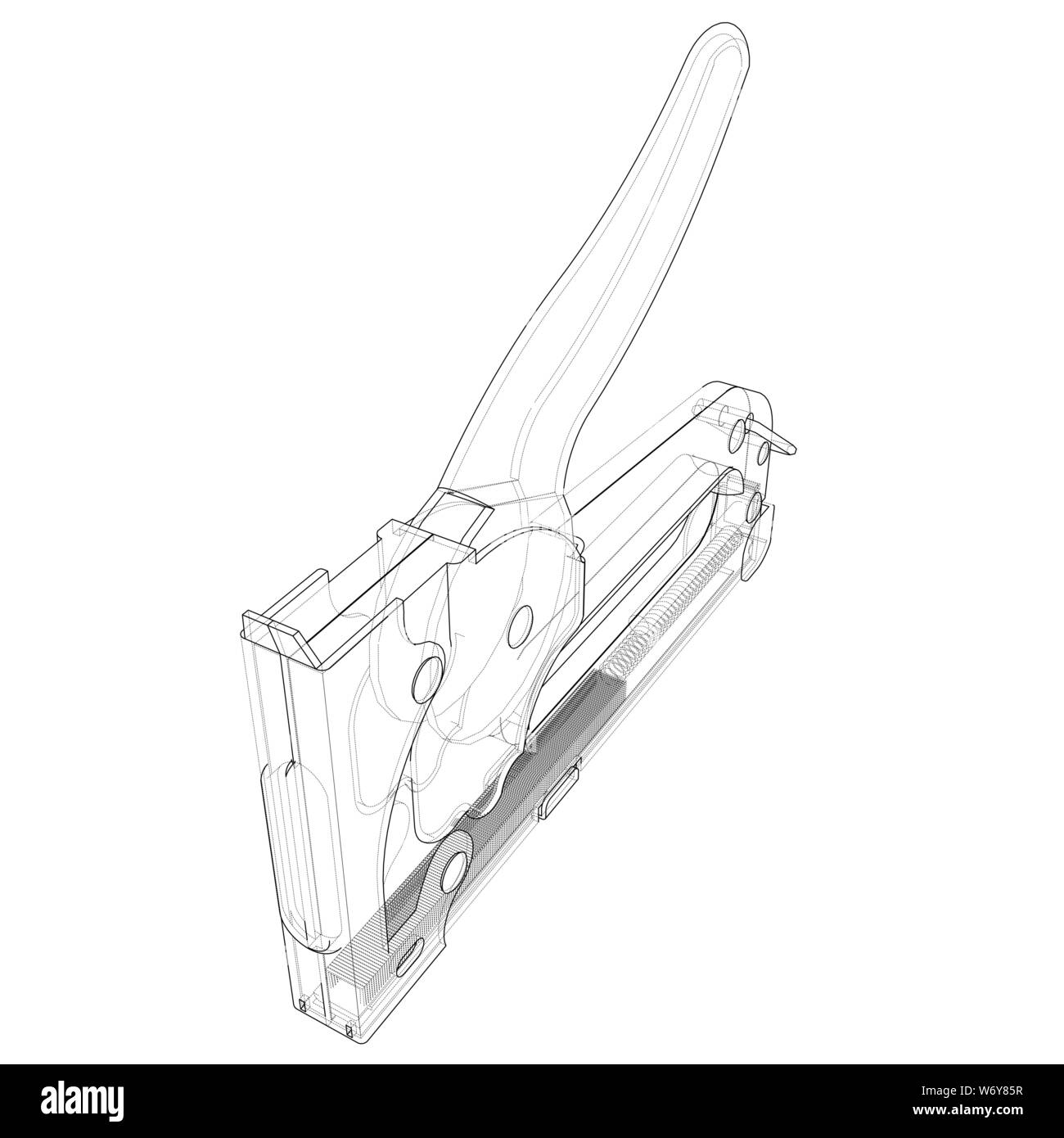 Outline construction stapler. Vector Stock Vector Image & Art - Alamy