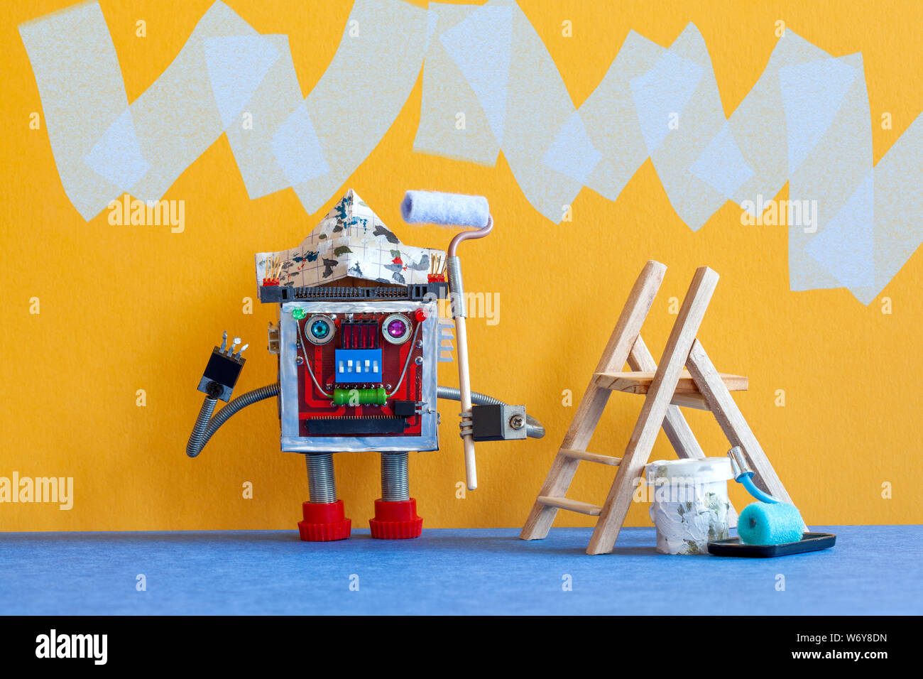 Robot artist painting hi-res stock photography and images - Alamy