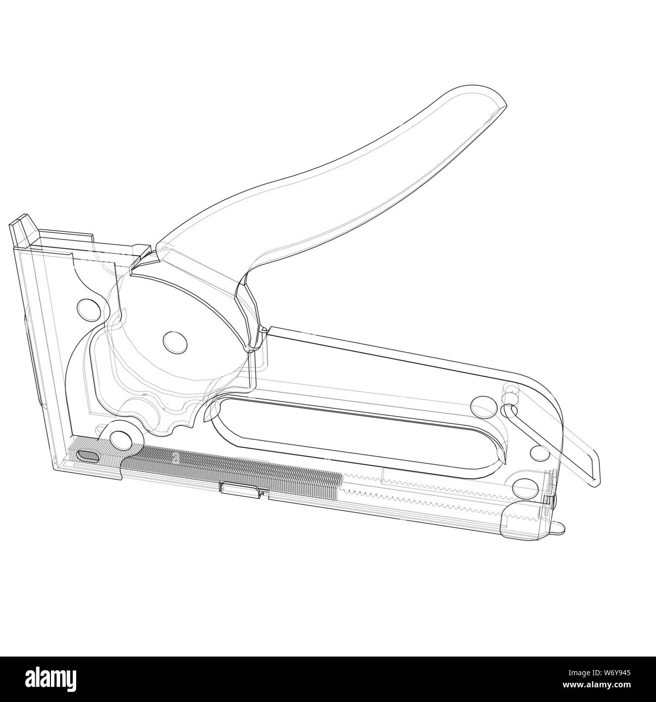 Outline construction stapler. Vector Stock Vector Image & Art - Alamy