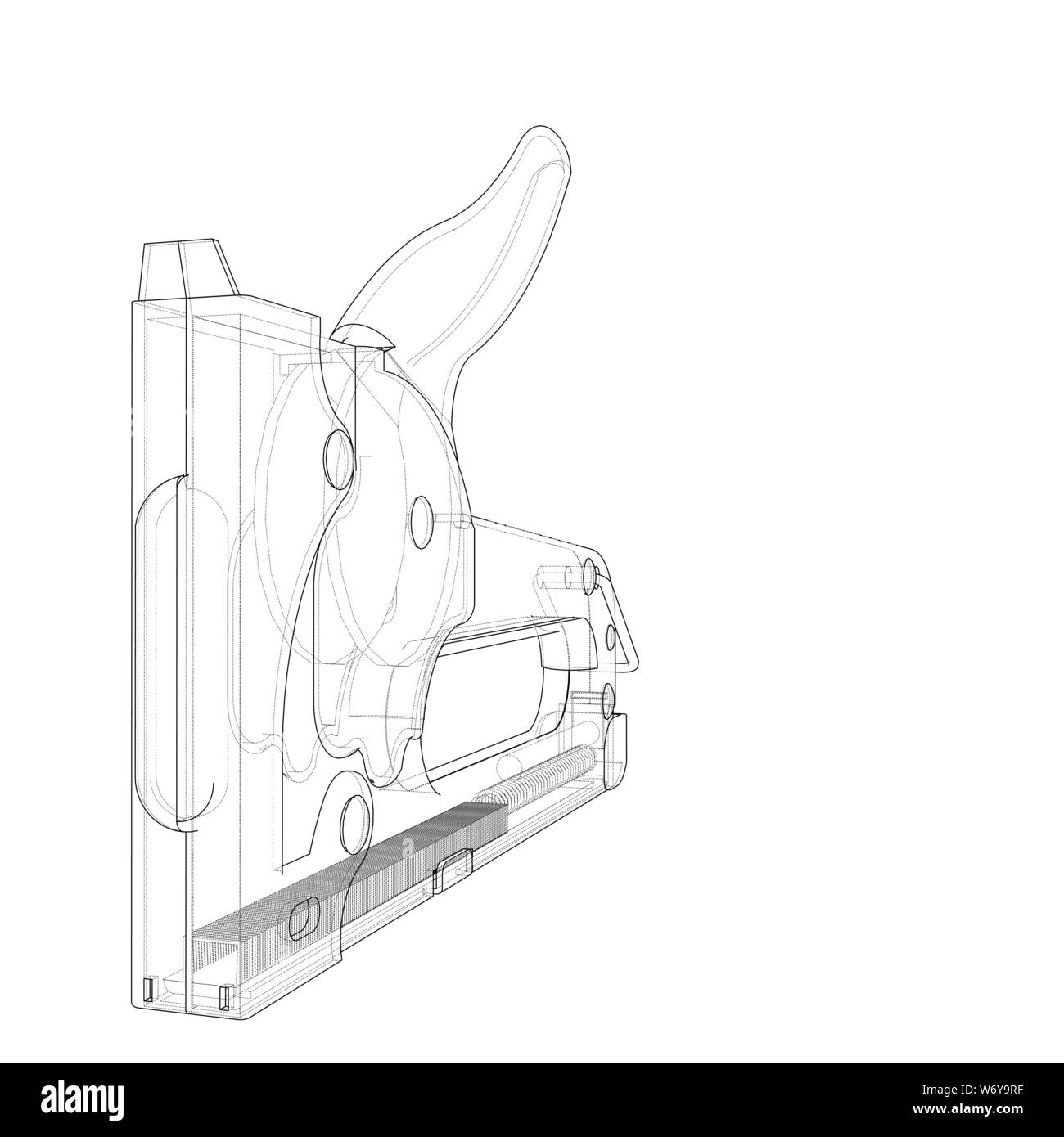 Outline construction stapler. Vector Stock Vector Image & Art - Alamy