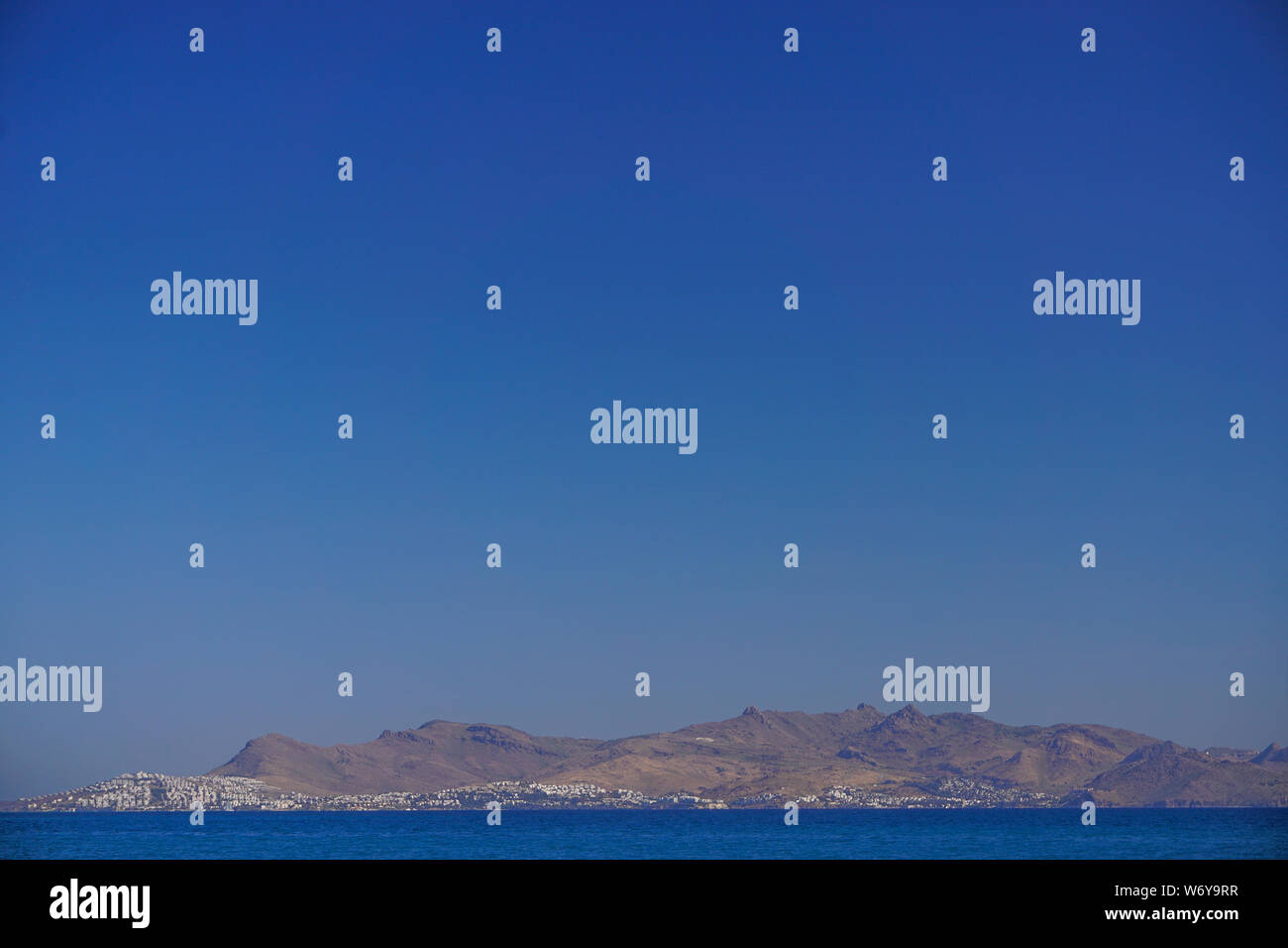 Kos, Greece: View of the coast of Turkey, from Kos, an island in the ...