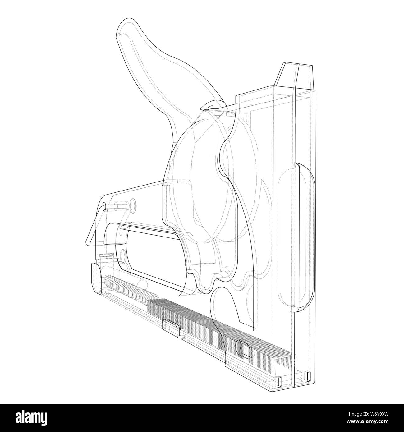 Outline construction stapler. Vector Stock Vector Image & Art - Alamy