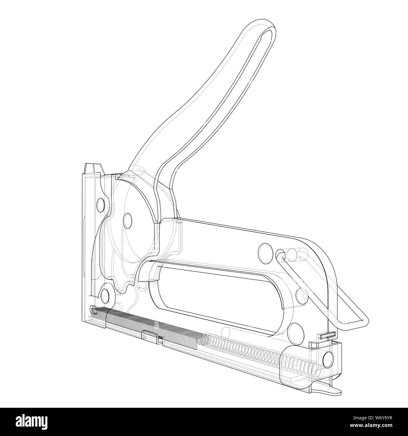 Outline construction stapler. Vector Stock Vector Image & Art - Alamy