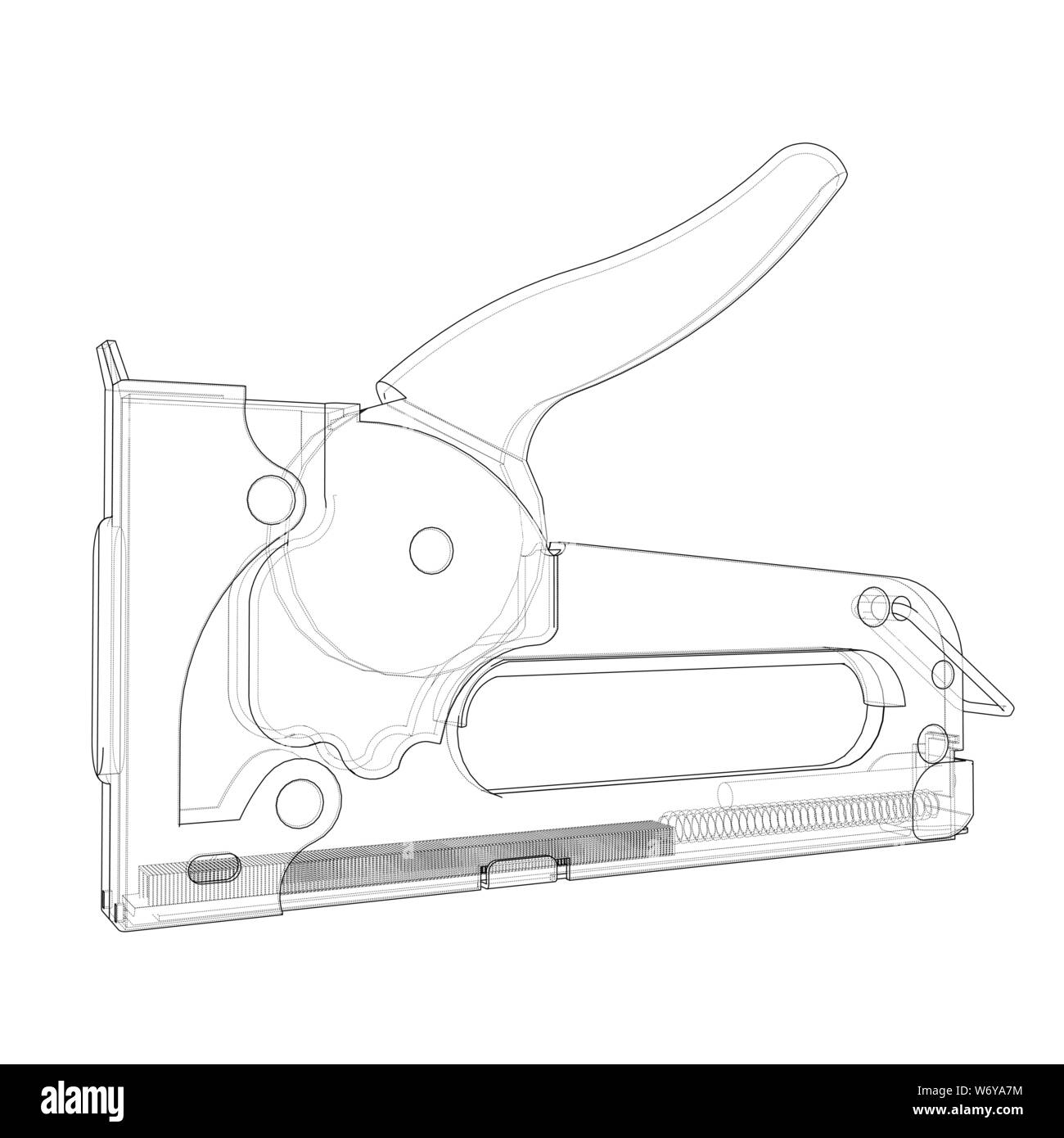 Outline construction stapler. Vector Stock Vector Image & Art - Alamy