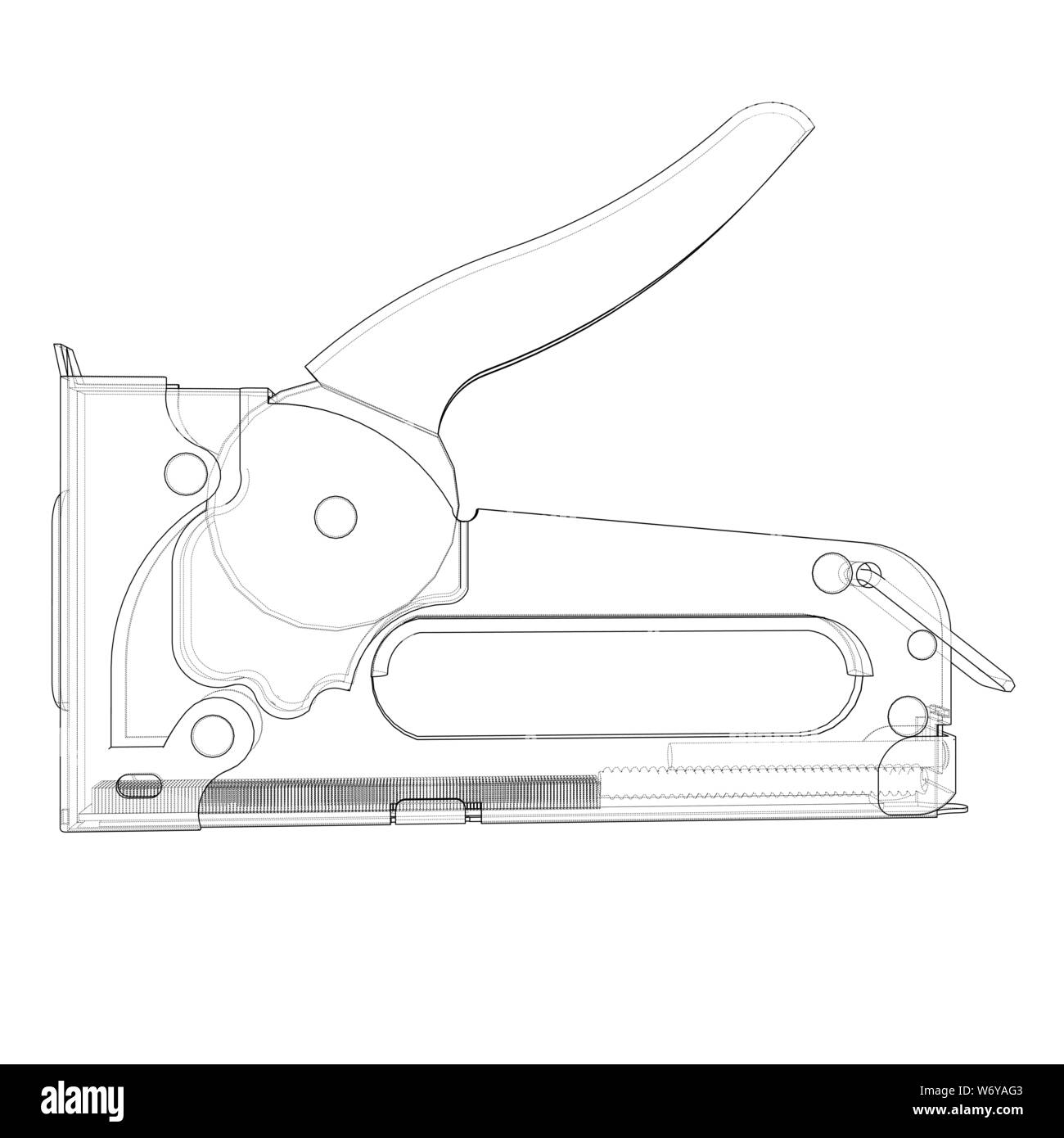 Outline construction stapler. Vector Stock Vector Image & Art - Alamy