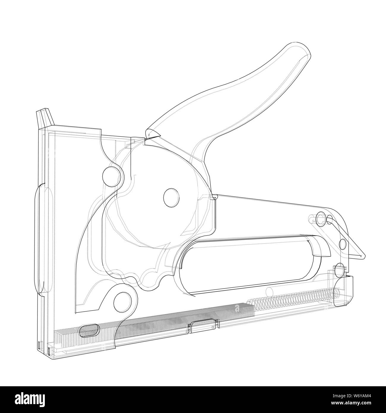 Outline construction stapler. Vector Stock Vector Image & Art - Alamy