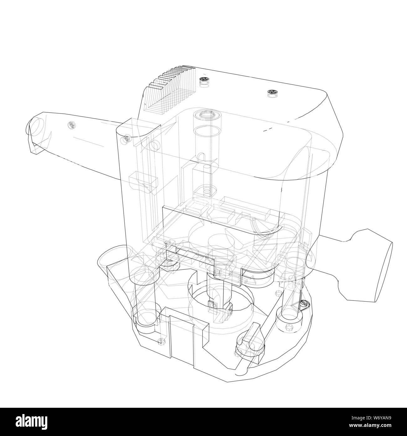 Wooden lathe Stock Vector Images - Alamy