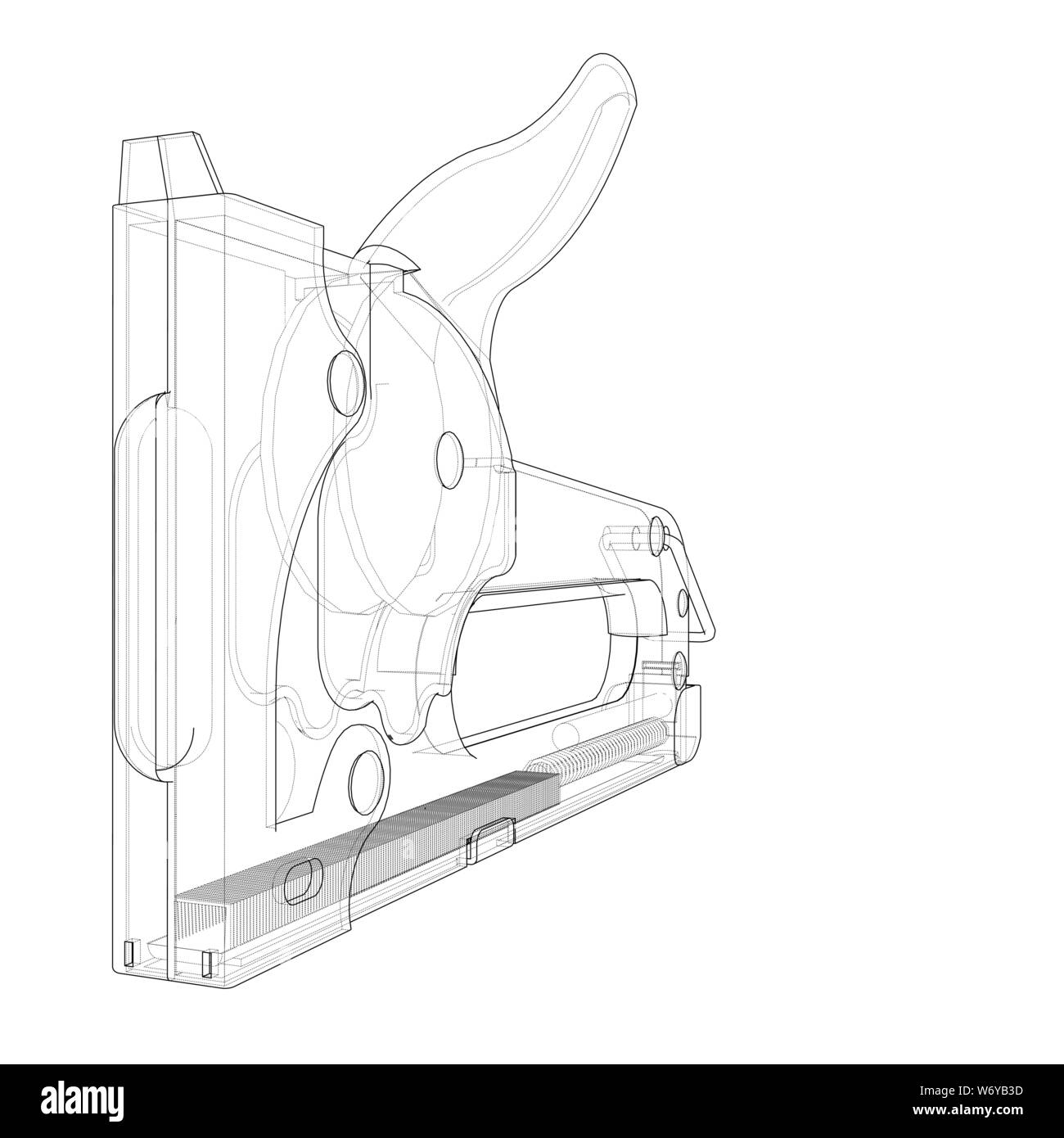 Outline construction stapler. Vector Stock Vector Image & Art - Alamy