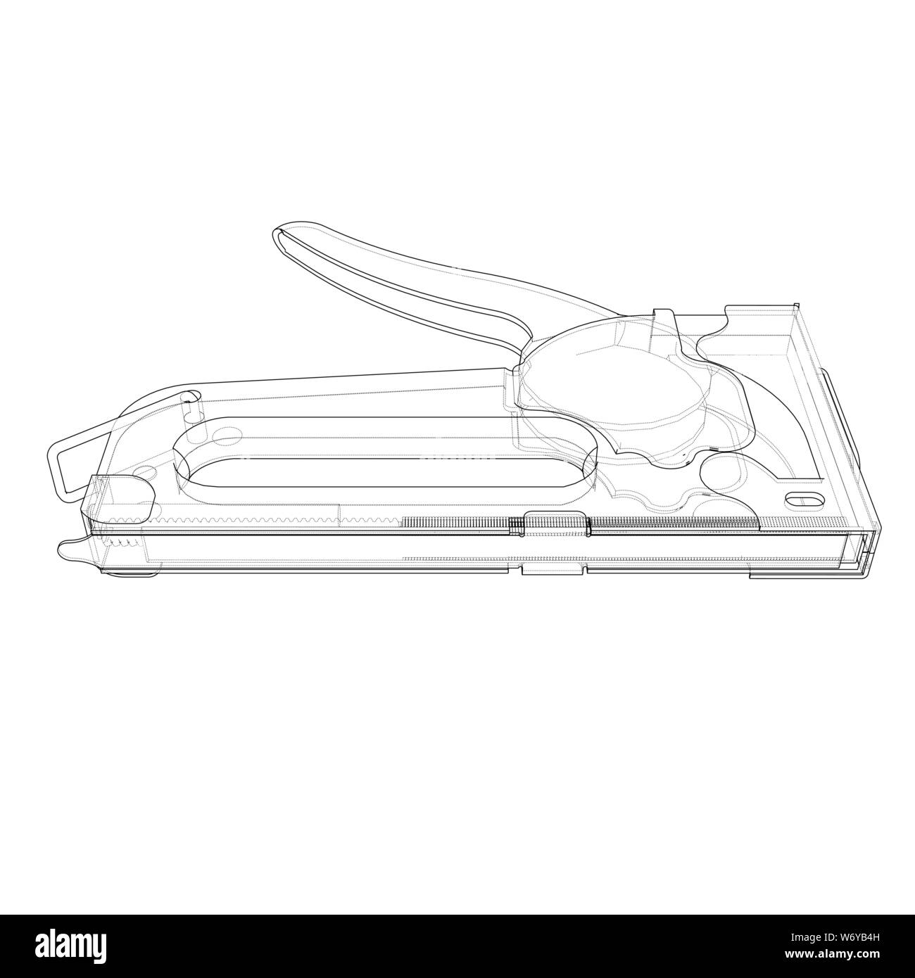 Outline construction stapler. Vector Stock Vector Image & Art - Alamy