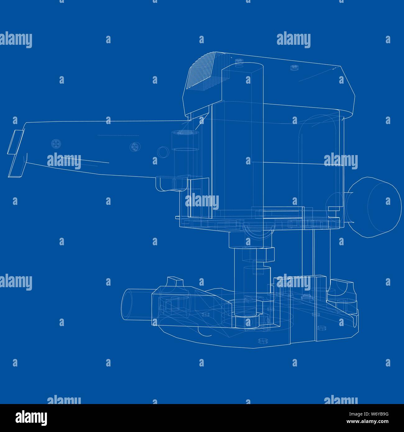 Outline milling machine. Vector Stock Vector Image & Art - Alamy