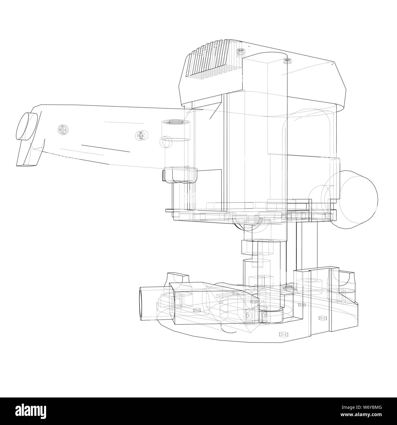Outline milling machine. Vector Stock Vector Image & Art - Alamy