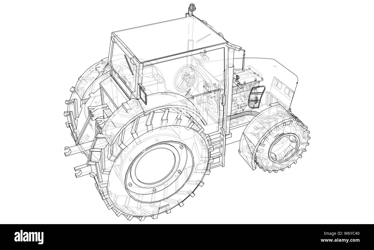 Farm Tractor Concept. Vector Stock Vector Image & Art - Alamy