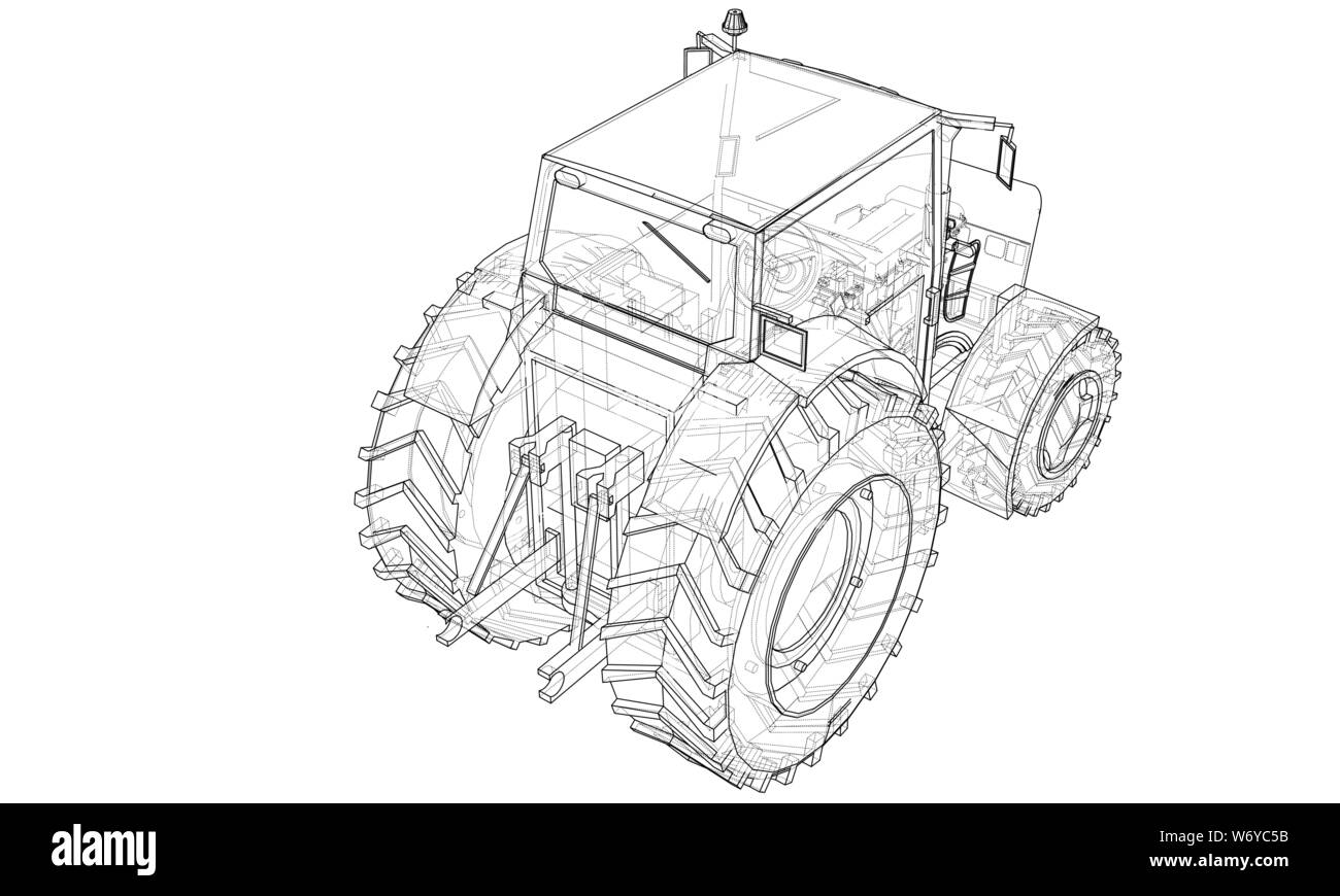 Farm Tractor Concept. Vector Stock Vector Image & Art - Alamy