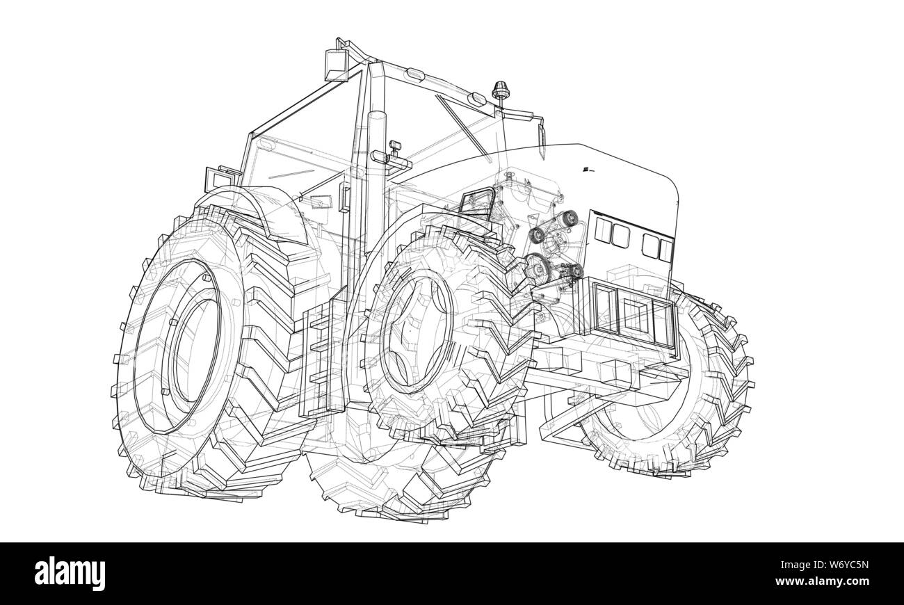 Farm Tractor Concept. Vector Stock Vector Image & Art - Alamy