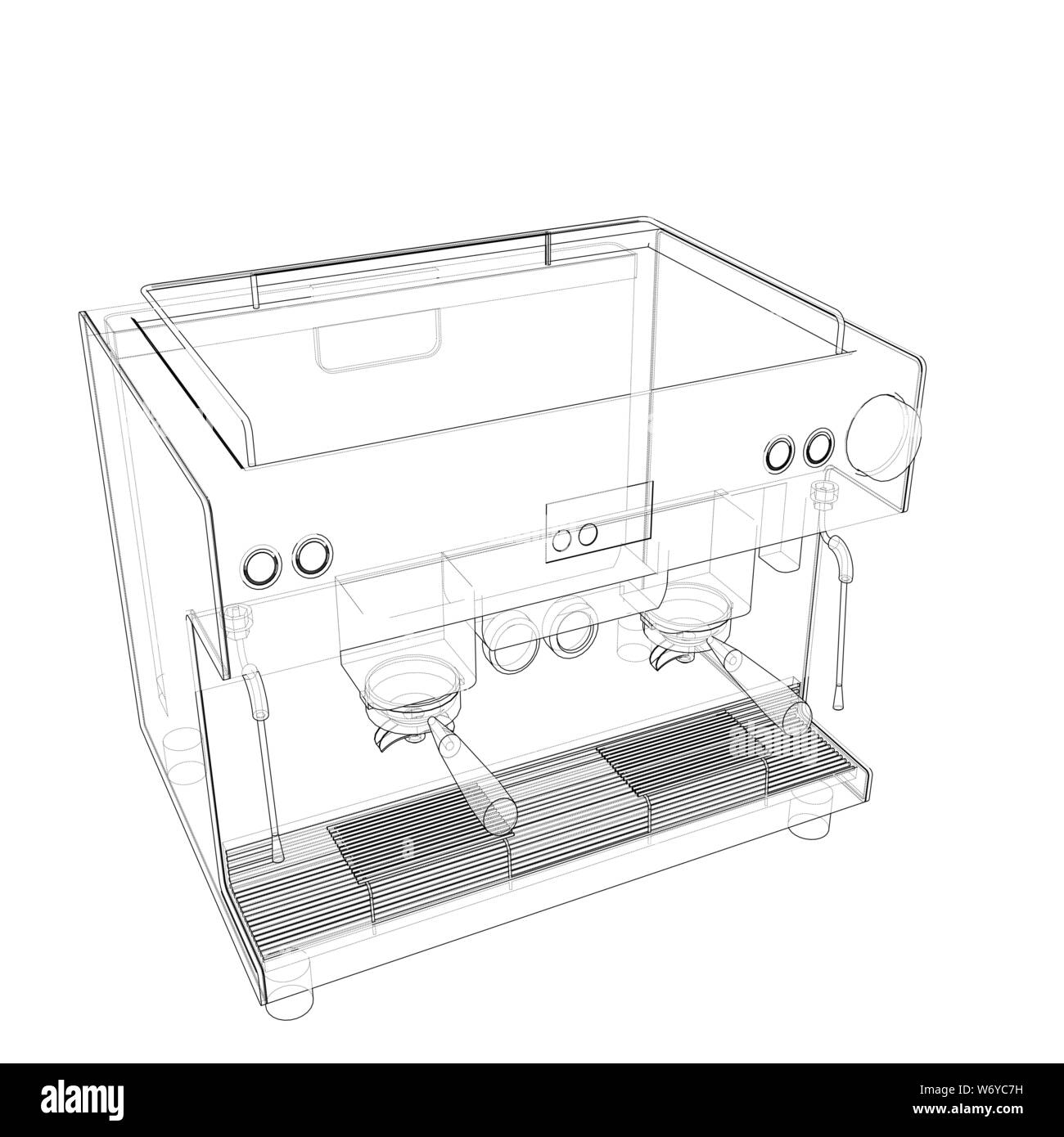 Outline coffee machine. Vector Stock Vector Image & Art - Alamy