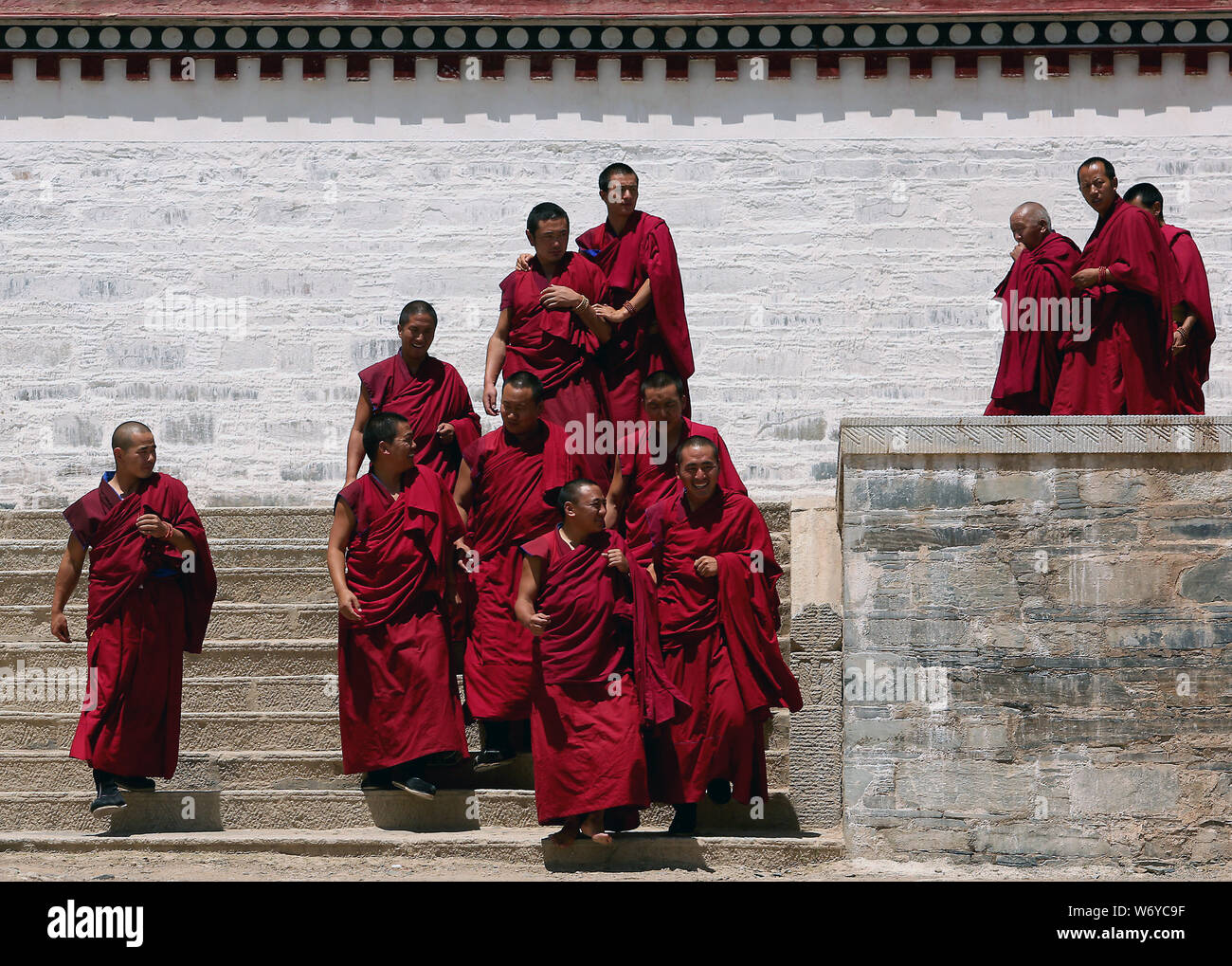 Xiahe, GANSU, CHINA. 1st Aug, 2019. Labrang Monastry in Xiahe, the ...