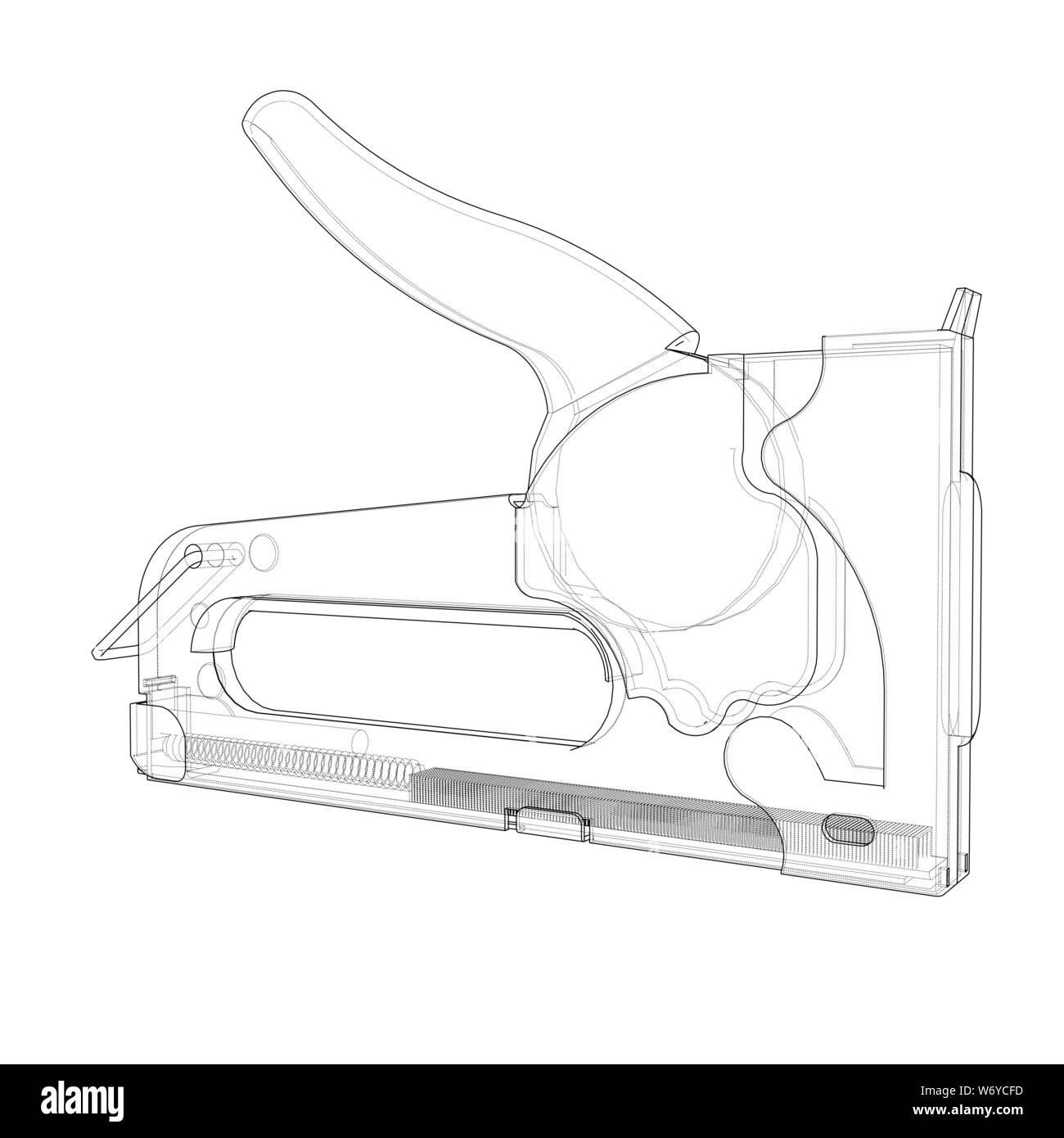 Outline construction stapler. Vector Stock Vector Image & Art - Alamy