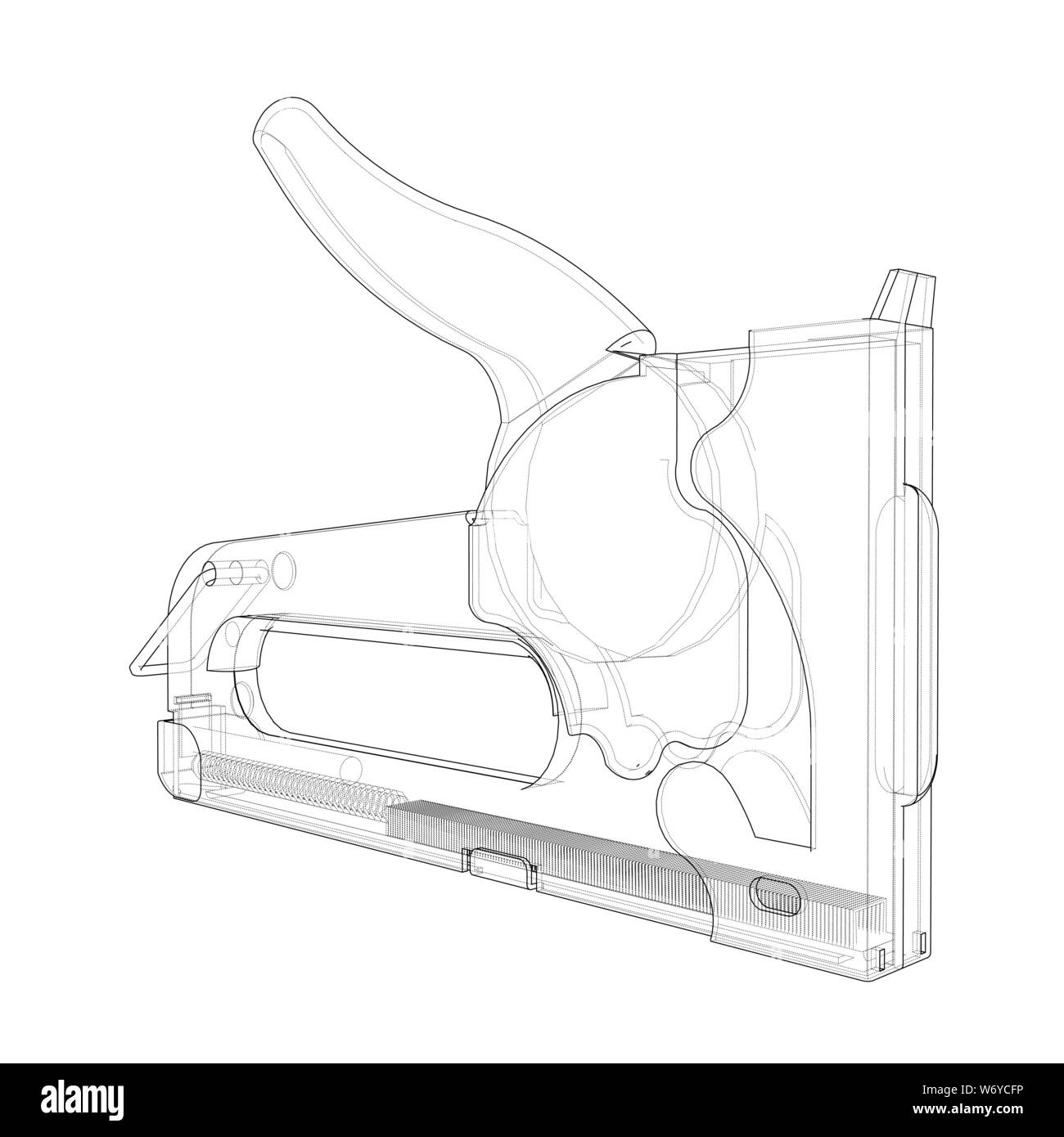 Outline construction stapler. Vector Stock Vector Image & Art - Alamy