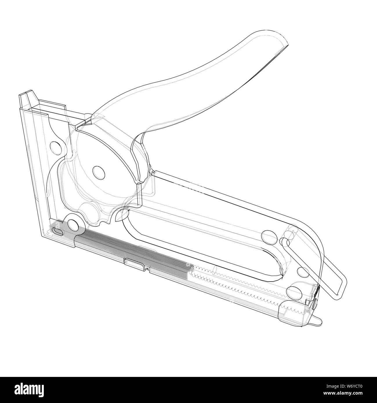 Outline construction stapler. Vector Stock Vector Image & Art - Alamy