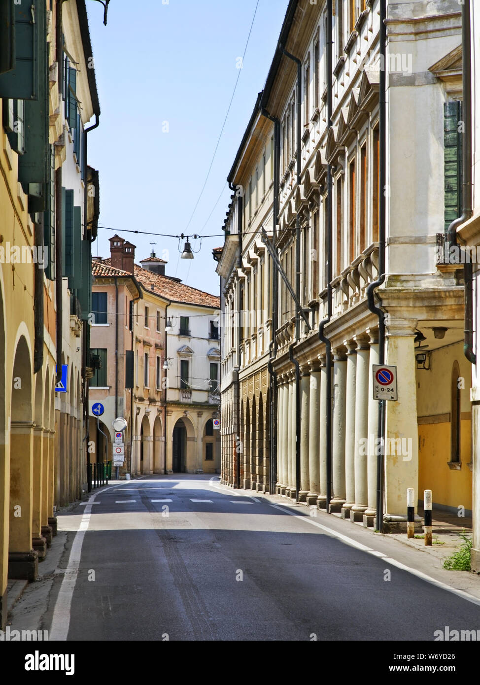 Old street in Treviso. Veneto region. Italy Stock Photo - Alamy