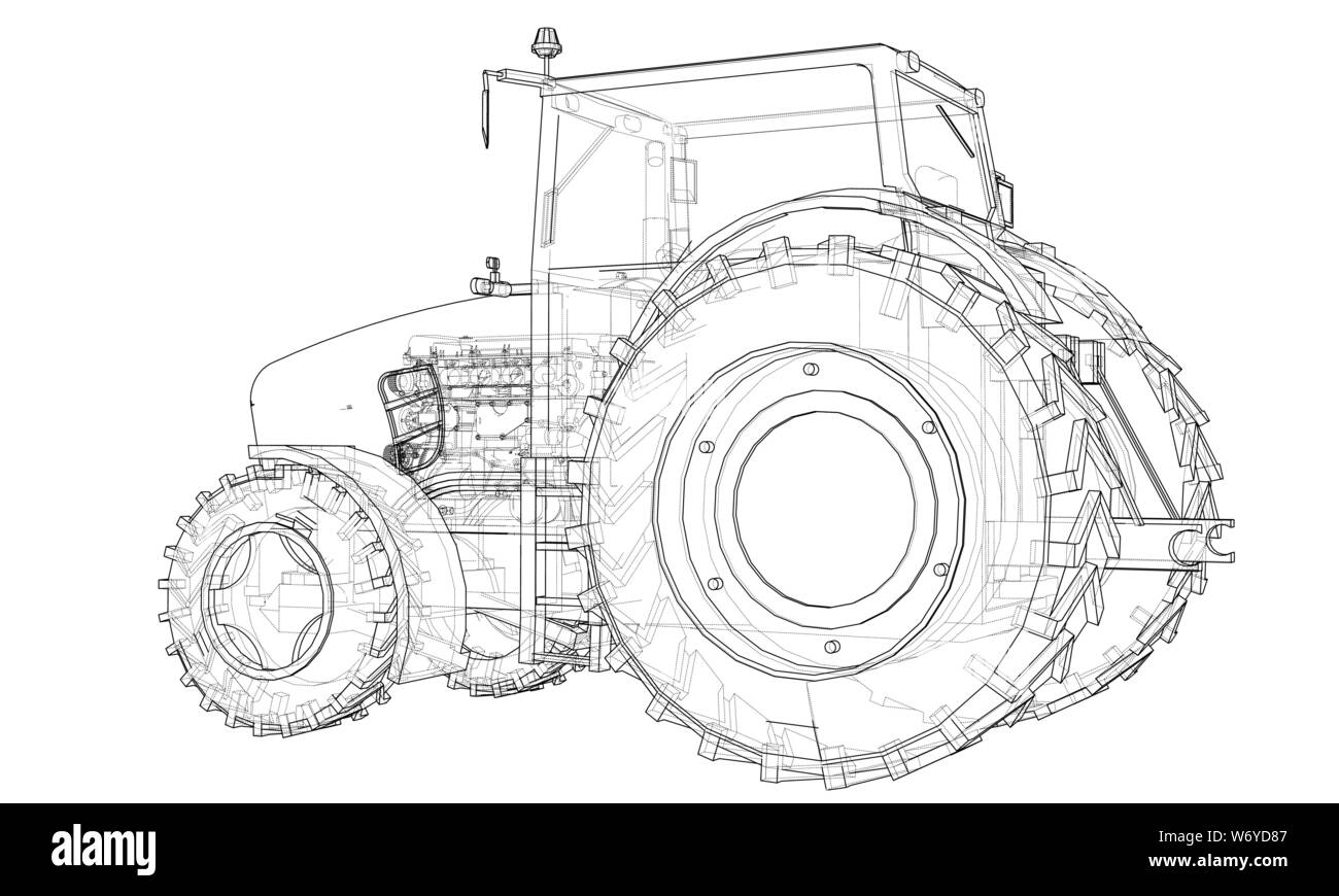 Farm Tractor Concept. Vector Stock Vector Image & Art - Alamy
