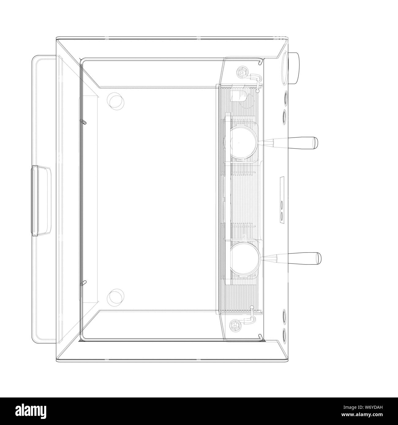 Outline coffee machine. Vector Stock Vector Image & Art - Alamy