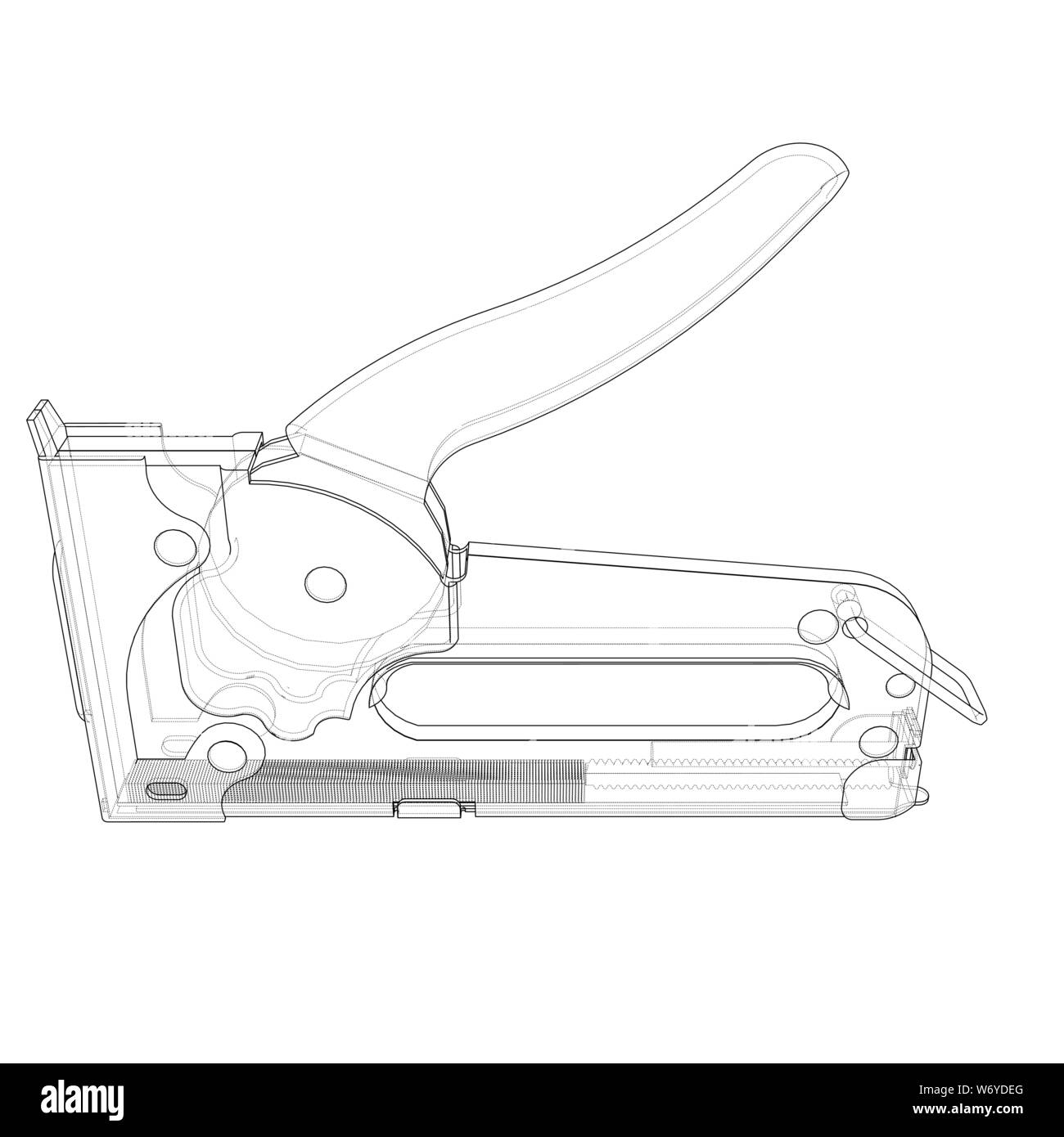 Outline construction stapler. Vector Stock Vector Image & Art - Alamy