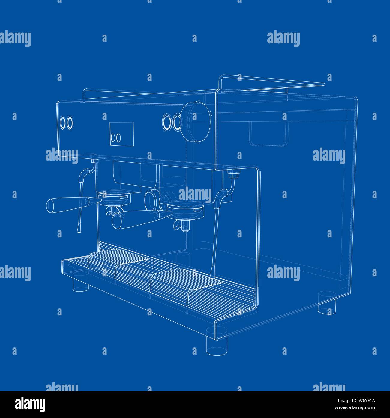Outline coffee machine. Vector Stock Vector Image & Art - Alamy