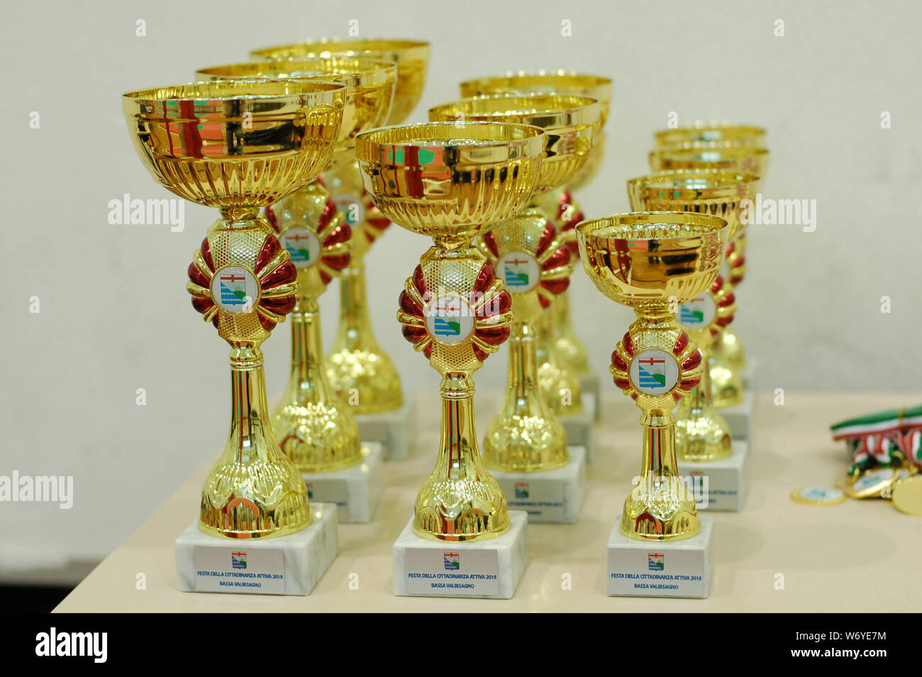 cups for sports awards Stock Photo - Alamy